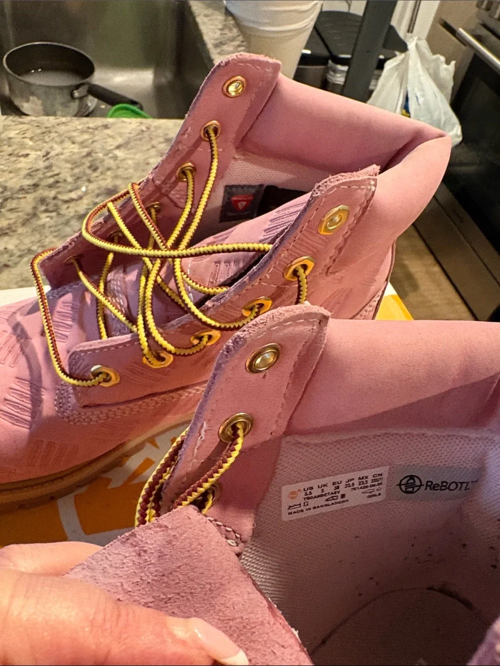 Timberland | Shoes | Timberland Kids Pink Laceup Work Boots | Poshmark